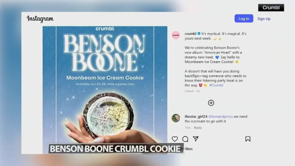 Moonbeam Ice Cream Crumbl Cookie – Limited Edition Flavor